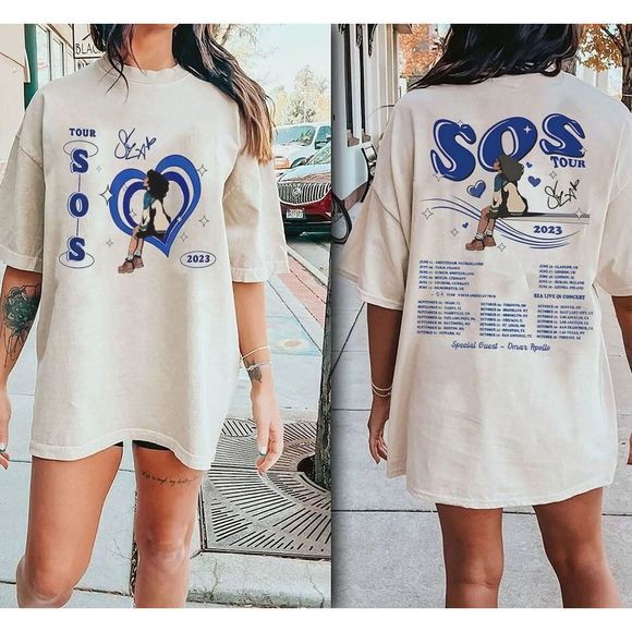 Gildan | Shirts | Sza Sos Tour 2 Sided Tee Sza 9s Shirt Kill Bill Shirt ...